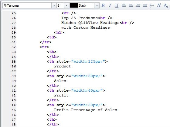 HTML Reports Containing Tables with QlikView or Cu... - Qlik Community ...