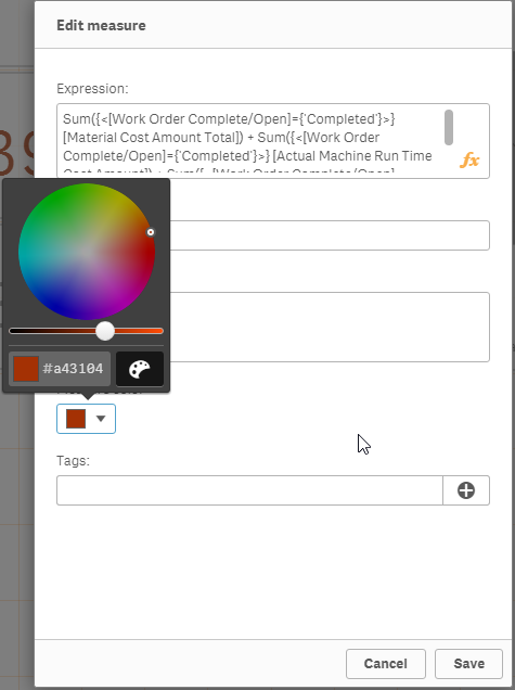 Setting Color in Master Dimensions and Measures - Qlik Community - 1463561