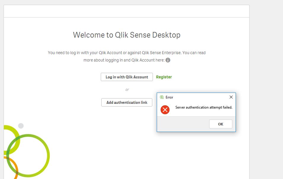 Server authentication attempt failed - Qlik Community - 1425932
