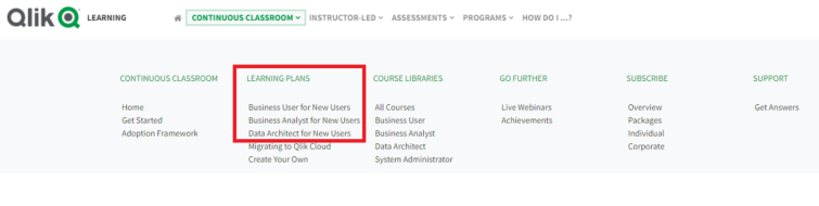 Start with a New User Learning Plan for Free! - Qlik Community - 2054233