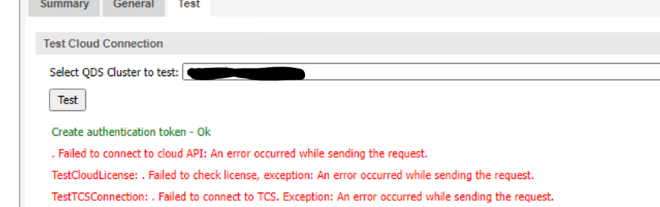 QlikView distribution to Qlik Cloud fails with "TestCloudLicense ...
