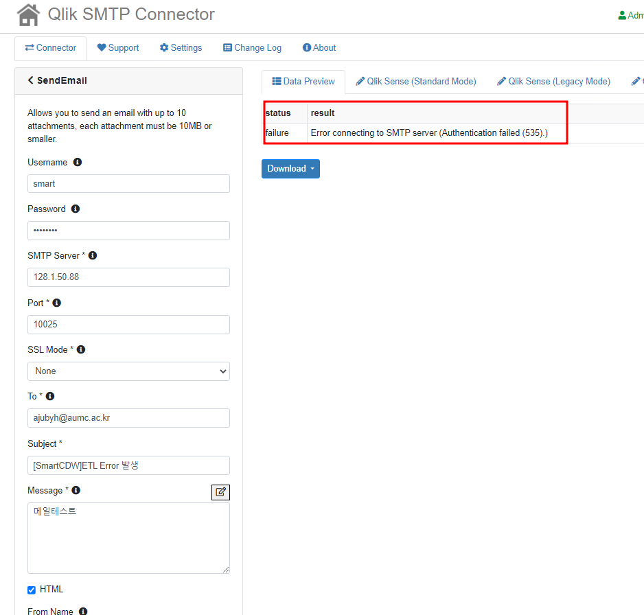 Issue with SMTP mail transmission failure in Qlik ... - Qlik Community - 2091863