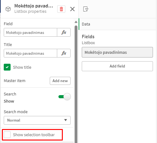 Solved: Show selection toolbar - Qlik Community - 2153039