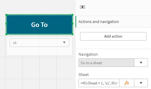 Solved: Navigating between sheets using buttom - Qlik Community - 2155516