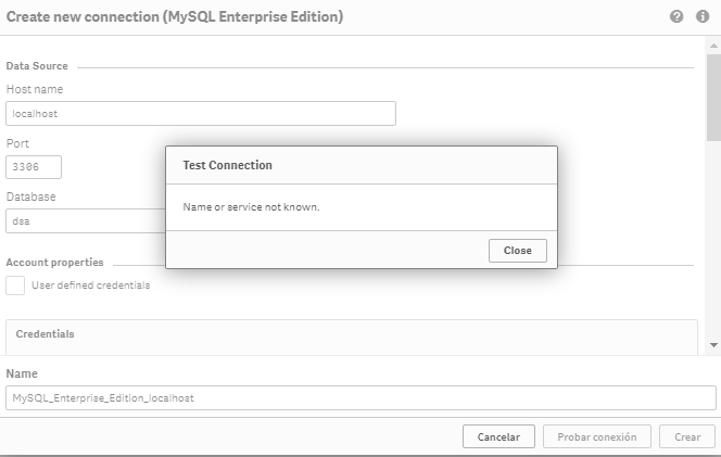 connect database MySql workbench but de error: "Na... - Qlik Community ...