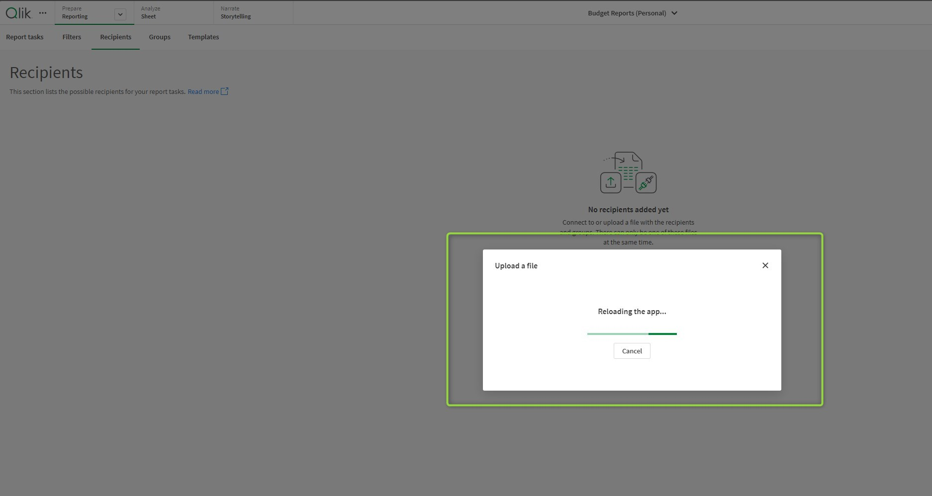 Solved: tabular reporting - loading recipience - Qlik Community - 2436052