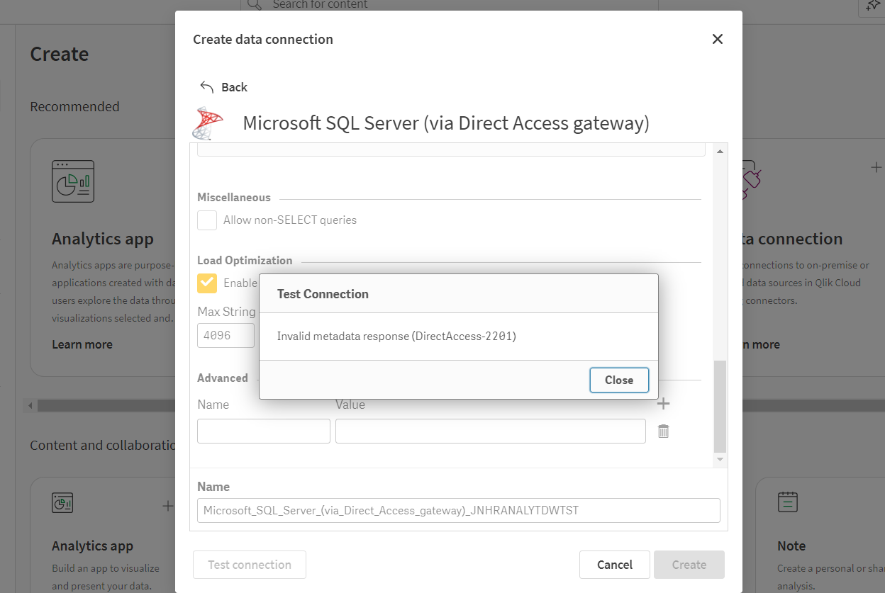 Unable to Create SQL Server Direct Gateway Access ... - Qlik Community ...