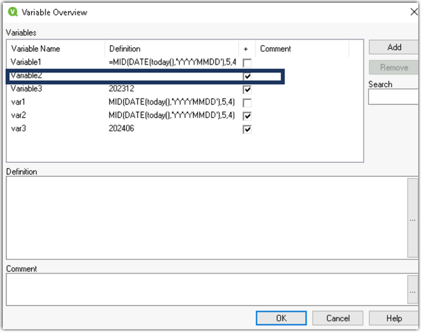 QlikView: Variable definition disappears after rel... - Qlik Community - 2470289