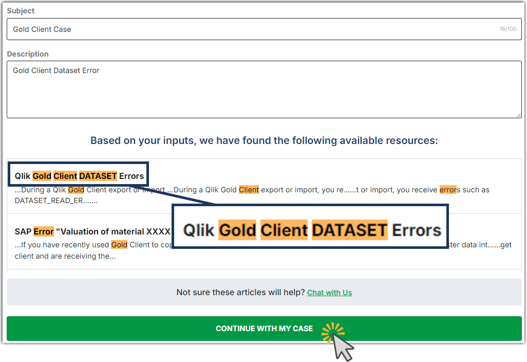 How to Submit a Qlik Gold Client Support Case - Qlik Community - 2487389