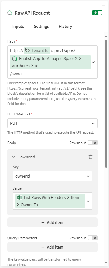Solved: How to create a POST using Raw API Request block - Qlik ...