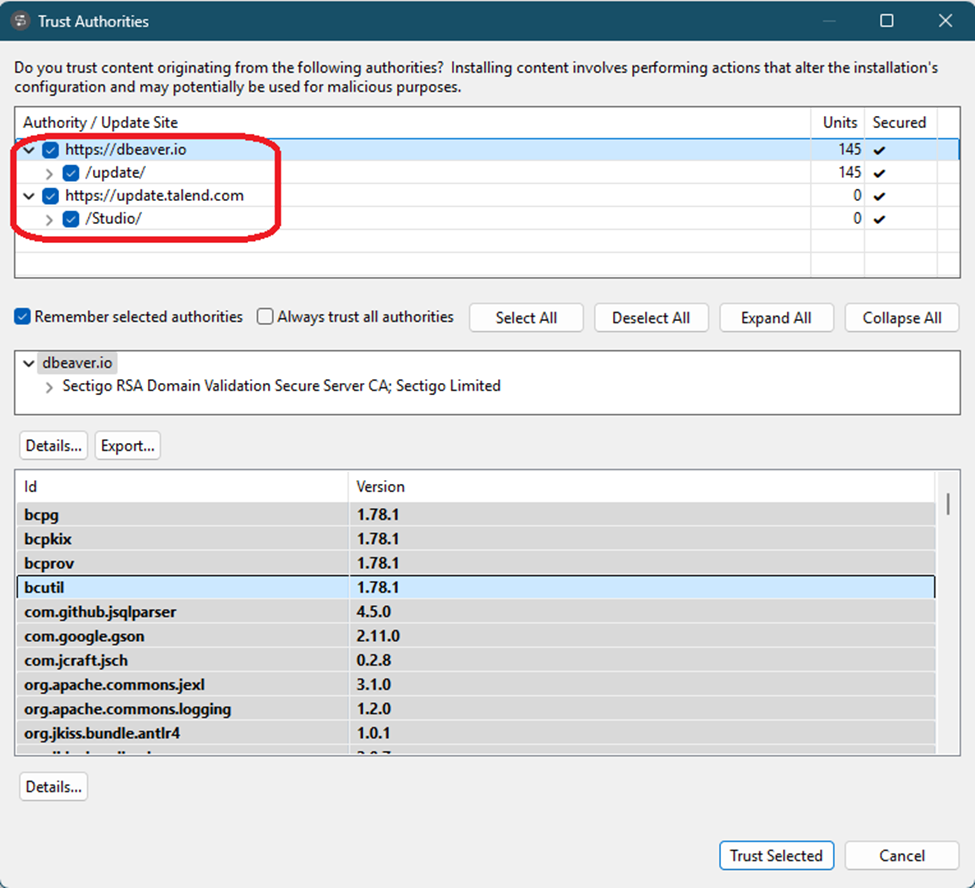 Extending Talend Studio with DBeaver Plugin