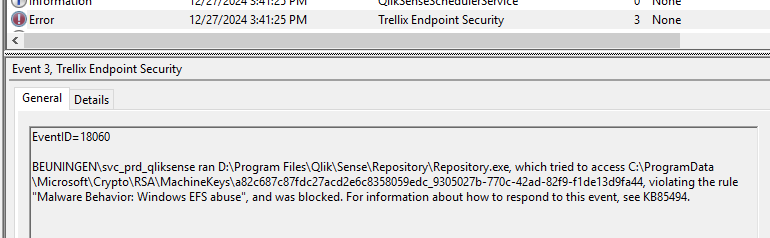 Qlik Sense Enterprise on Windows: Repository error... - Qlik Community ...