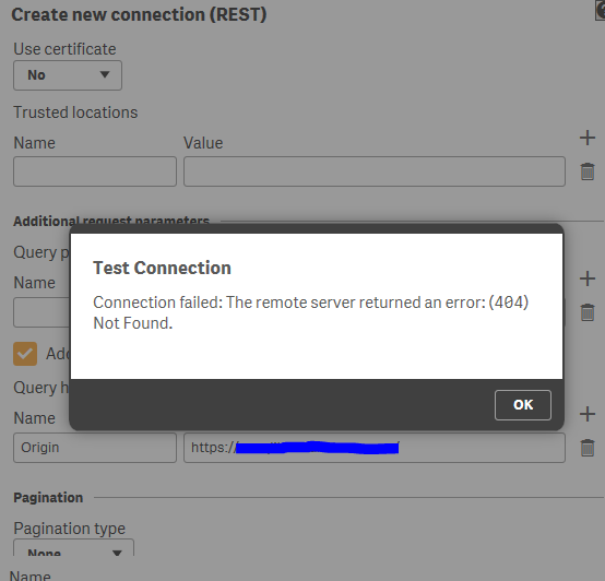 Rest Connector 404 error - Qlik Community - 1619458