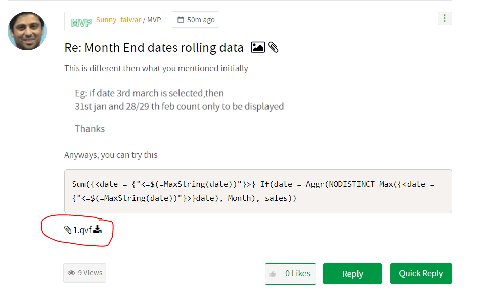 Solved: Month End dates rolling data - Qlik Community - 1629522