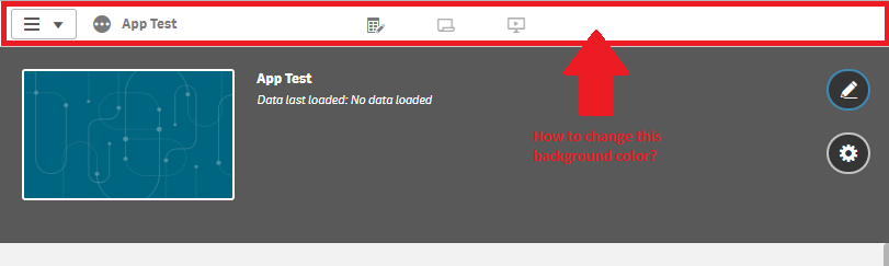 How to change the toolbar/header background color ... - Qlik Community ...