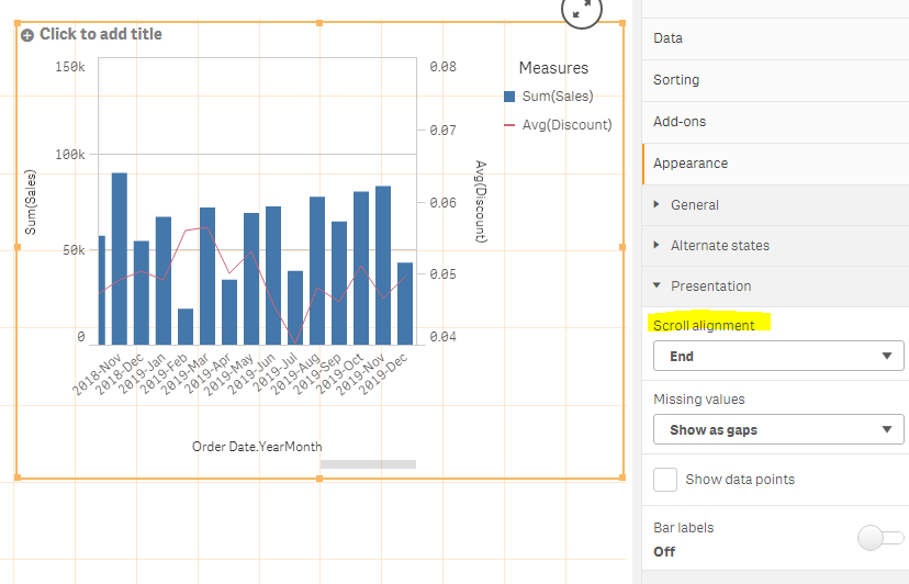 Solved: Qlik Sense Chart the scroll Bar can it change from... - Qlik ...