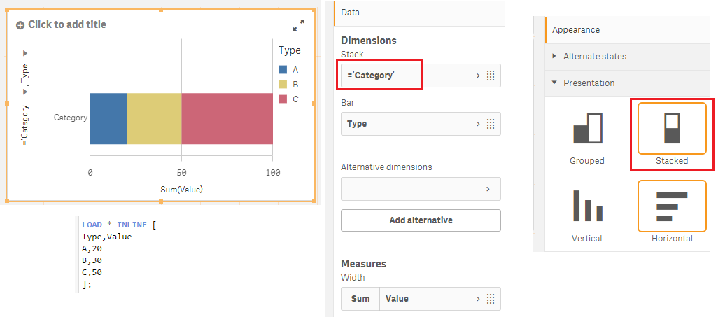 Solved: Qlik Sense Bar Chart behind each other - Qlik Community - 1655369