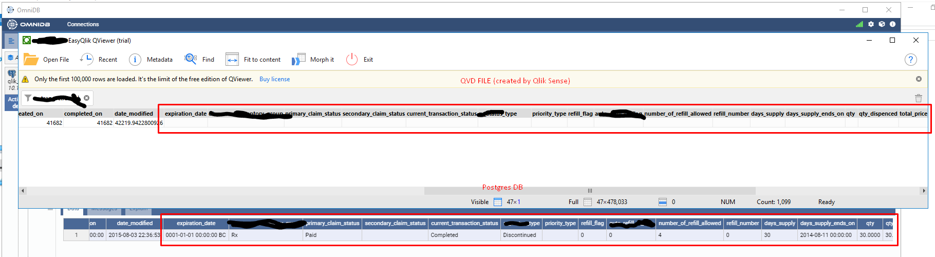 Solved: Null values after load from Postgres DB - Qlik Community - 1672488