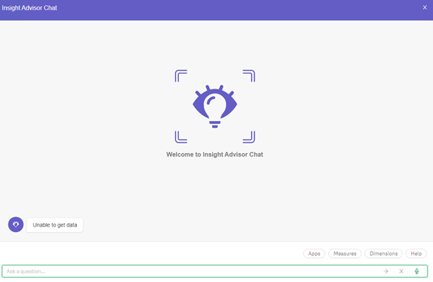 Insight Advisor Chat Unable to get data - Qlik Community - 1760268