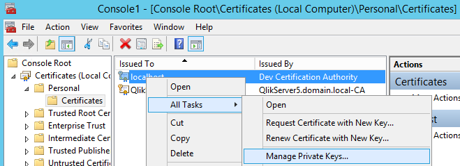 How to manage the Certificate Private Key - Qlik Community - 1716593