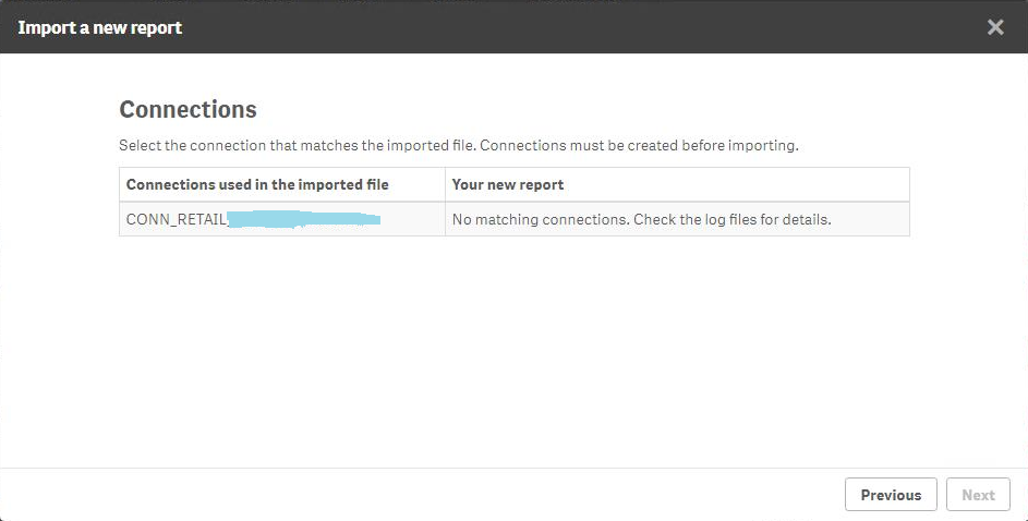 Message "No matching connections. Check the log fi... - Qlik Community ...