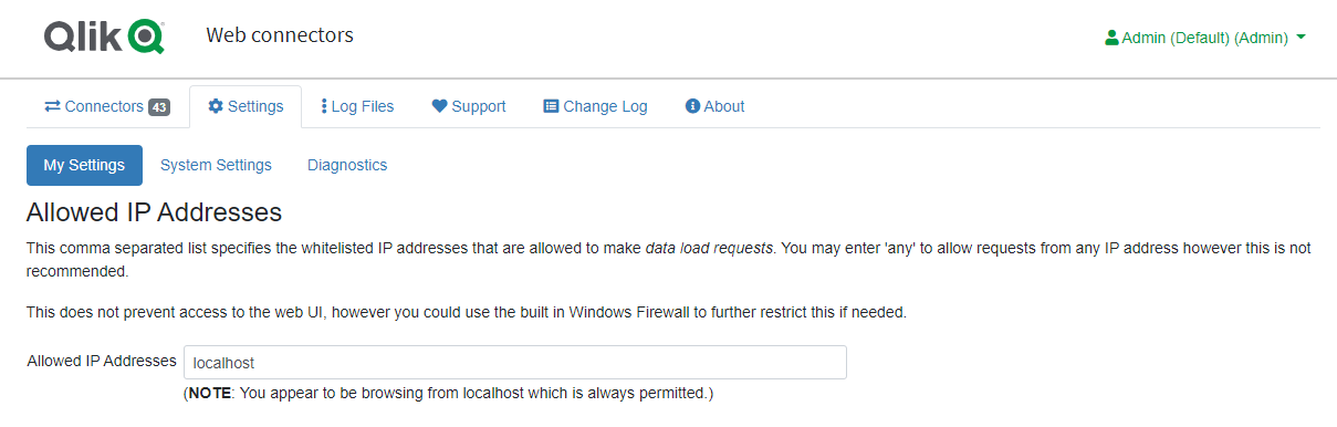 Qlik Web Connectors - How to allow IP adresses - Qlik Community - 1823499
