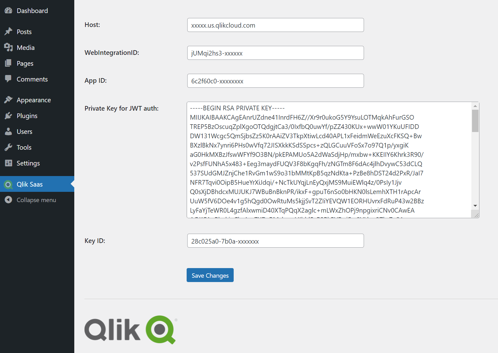 Qlik Cloud Wordpress plugin - Qlik Community - 1858656