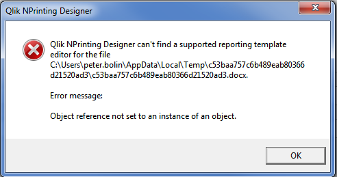 NPrinting won't open. - Qlik Community - 1549523
