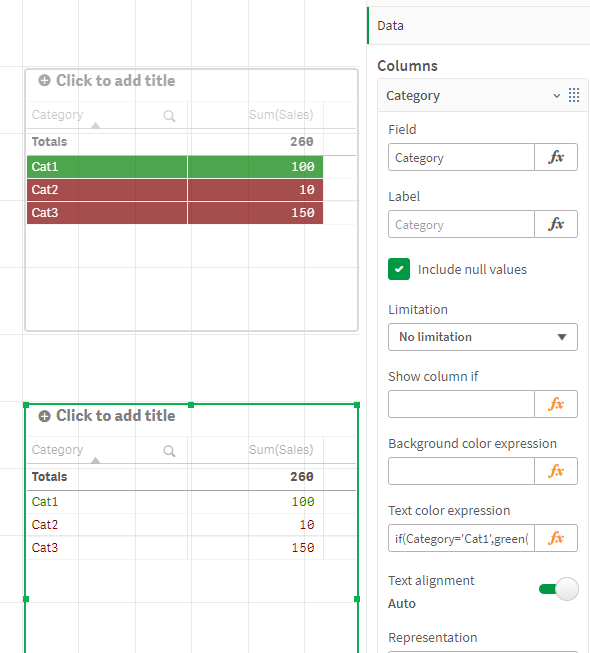 Formatting colours in a table - Qlik Community - 1891429