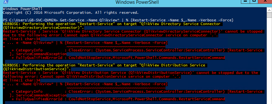 Solved: Restarting services using powershell script in Ql... - Qlik ...