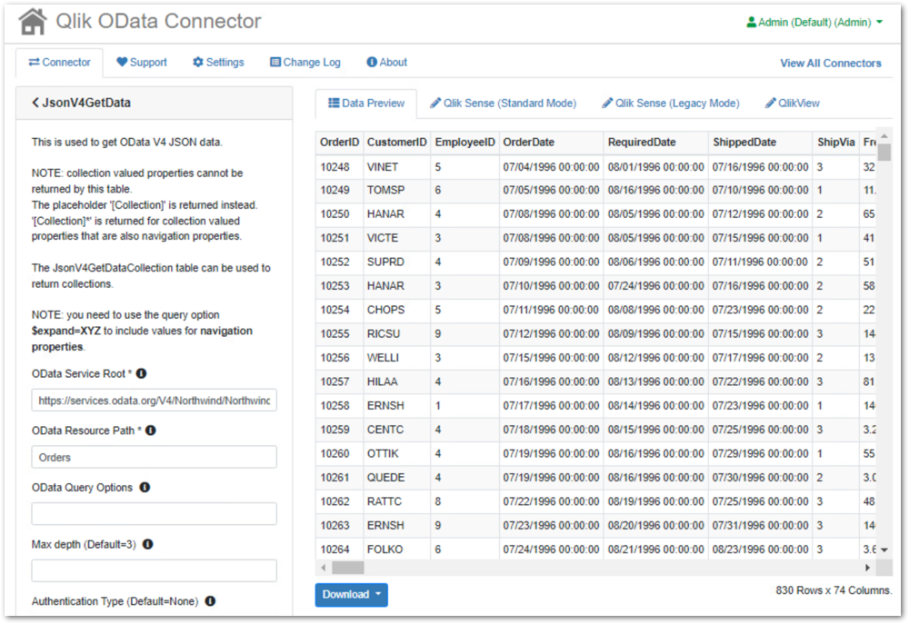 Using OData Connector with OData v4.0 JSON Message... - Qlik Community ...