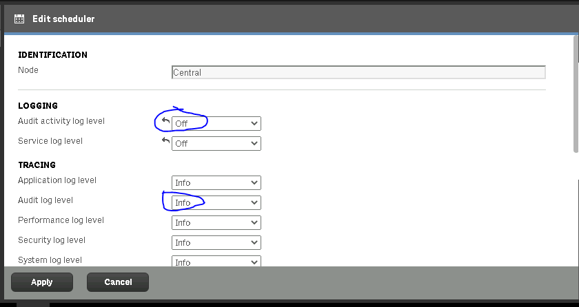 Solved: Cant deactivate Audit logs - Qlik Community - 1876632