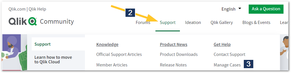 How to view cases in Support Portal - Qlik Community - 1717144