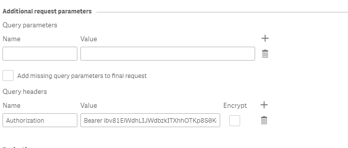 Create An New Connection Rest With An Bearer Key Qlik Community