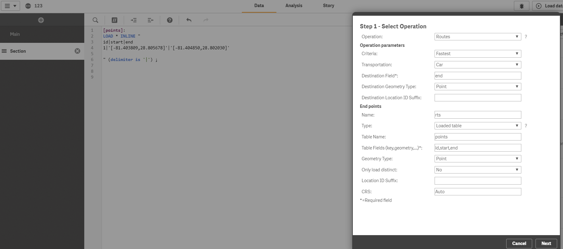 Connector Examples Qlik GeoAnalytics - Qlik Community - 1548148