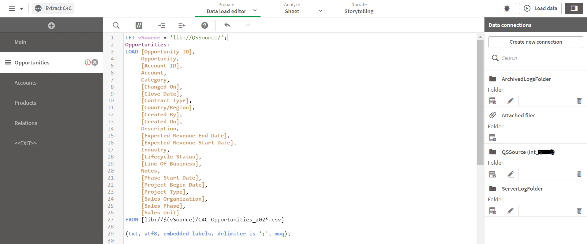 Data connection to folder in Qlik Sense Enterprise... - Qlik Community ...