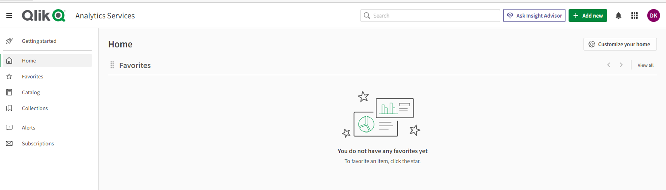 Qlik Cloud home page default configuration - Qlik Community - 2005657