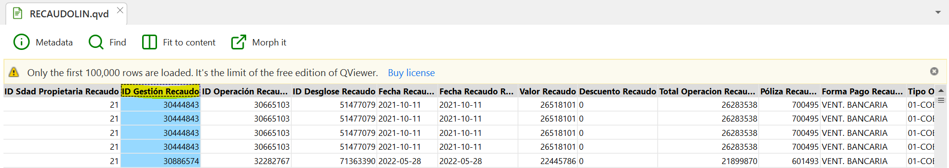ERROR RECARGA DE MODELO - Qlik Community - 2013257